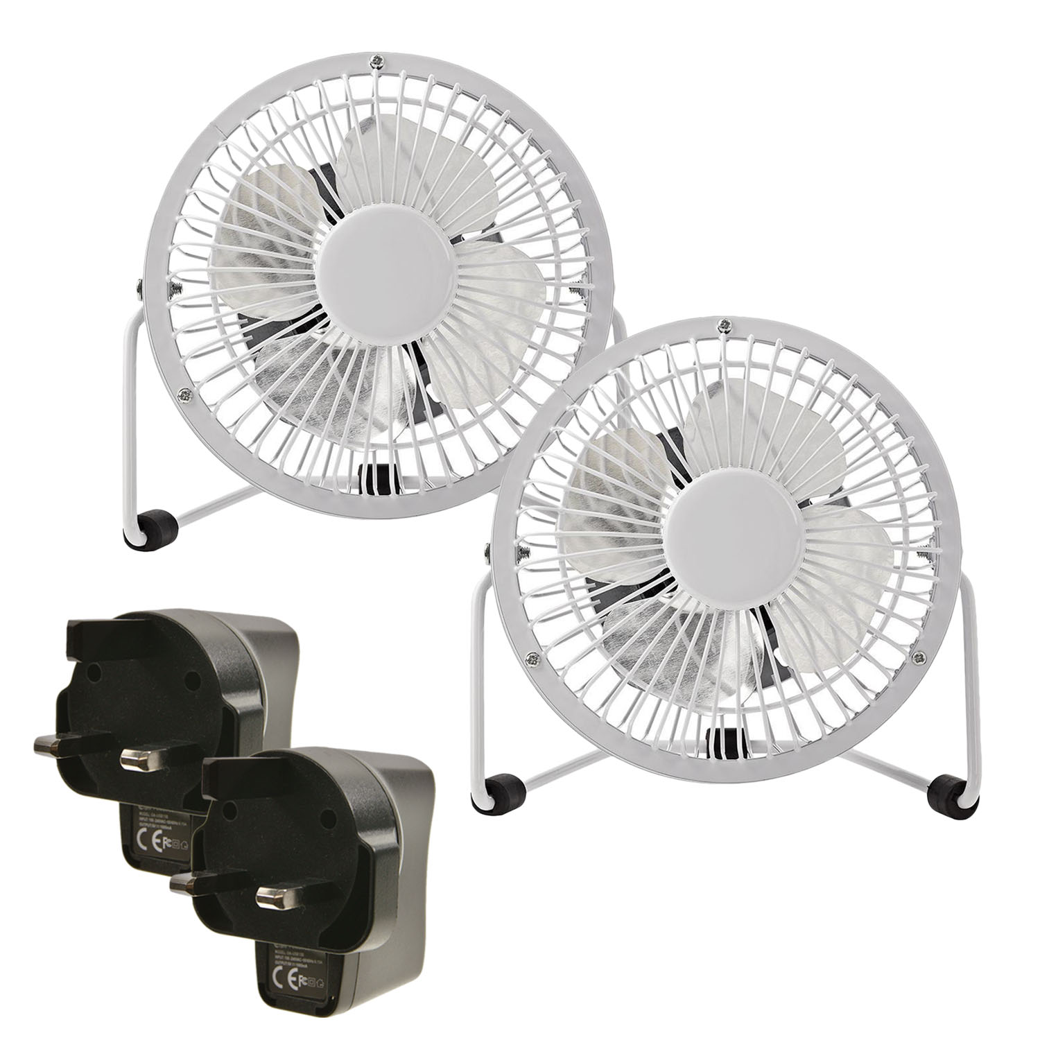 10cm Metal USB Mini Portable Fan Desk Personal Cooler for Office Laptop ...