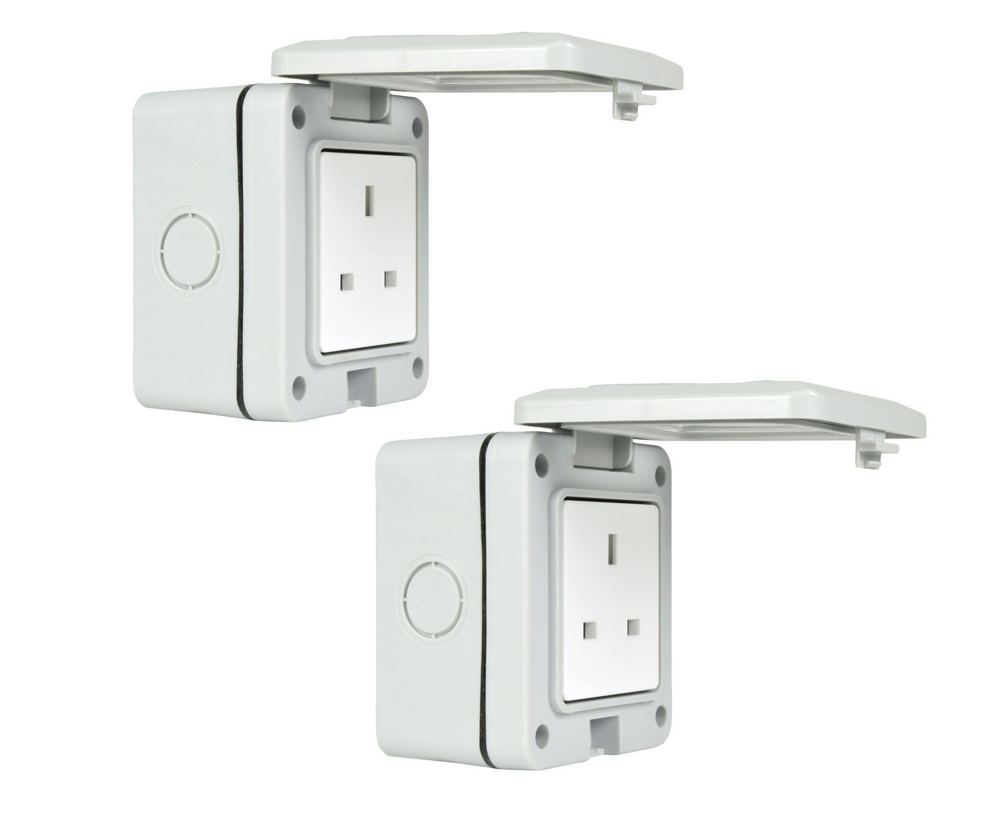 Weatherproof Outdoor 13A 1 Gang Unswitched Plug Socket IP55 Garden ...