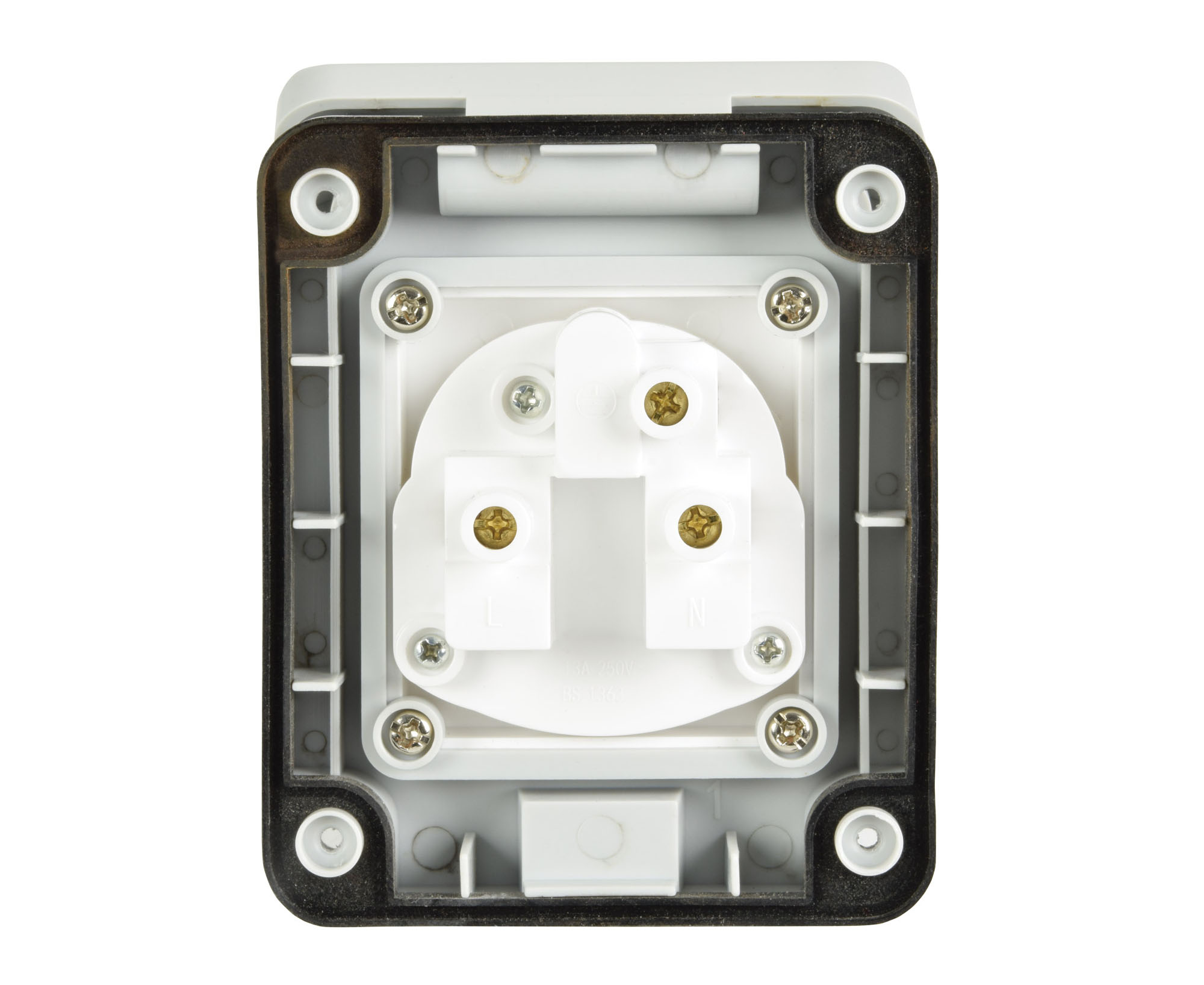 Weatherproof Outdoor 13A 1 Gang Unswitched Plug Socket IP55 Garden ...